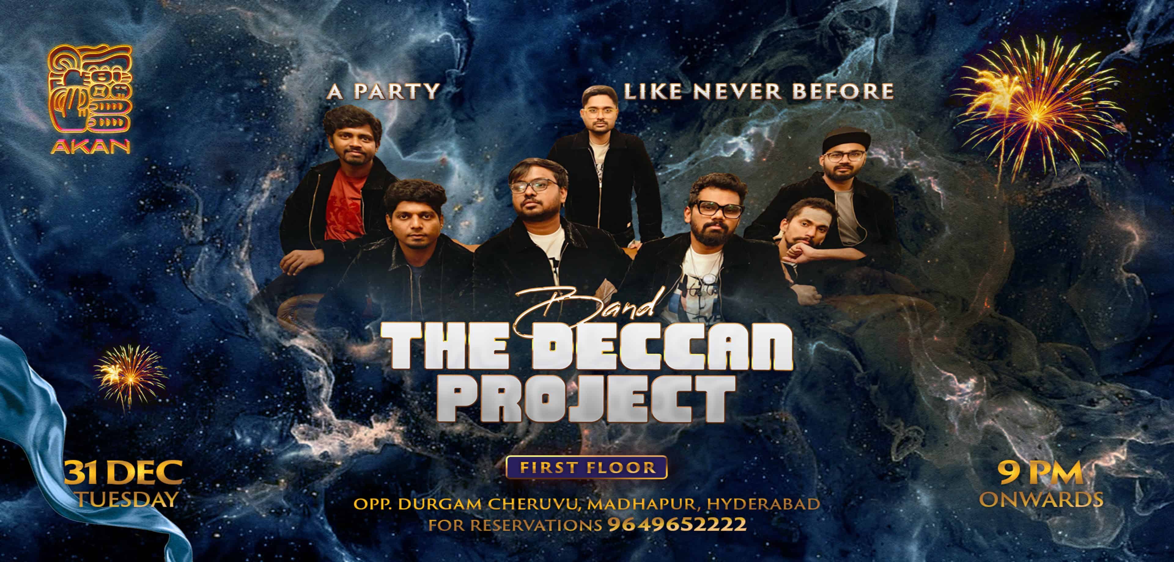 NYE 2025 - Deccan Project @ Akan in Hyderabad | Tickets99